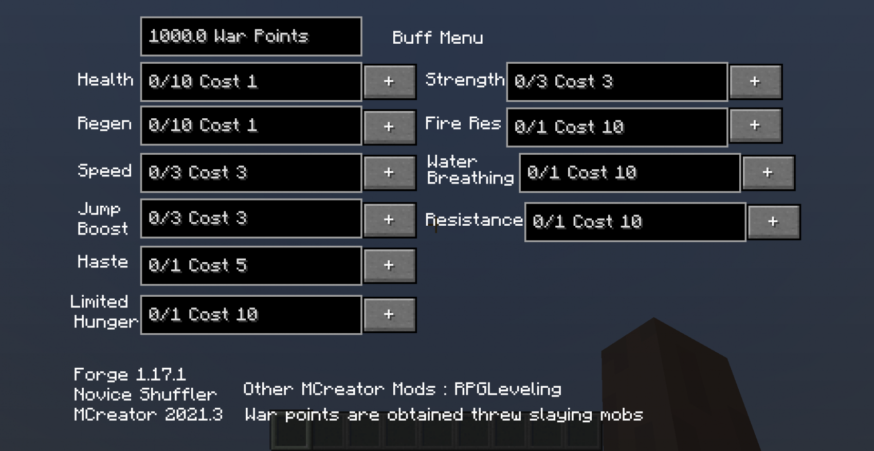 RPG Buffs | MCreator